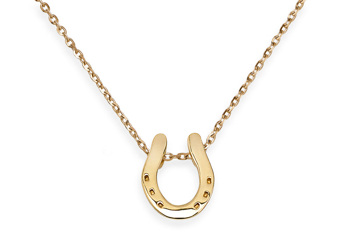 Large Sliding Plate Necklace, 14k Gold | Rusty Brown